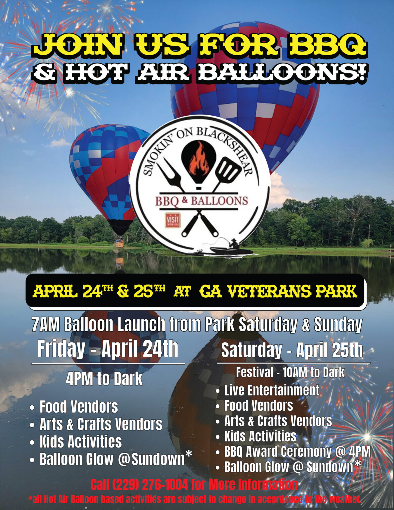 Smokin' on Blackshear BBQ & Balloons Festival | Lake Blackshear Resort ...